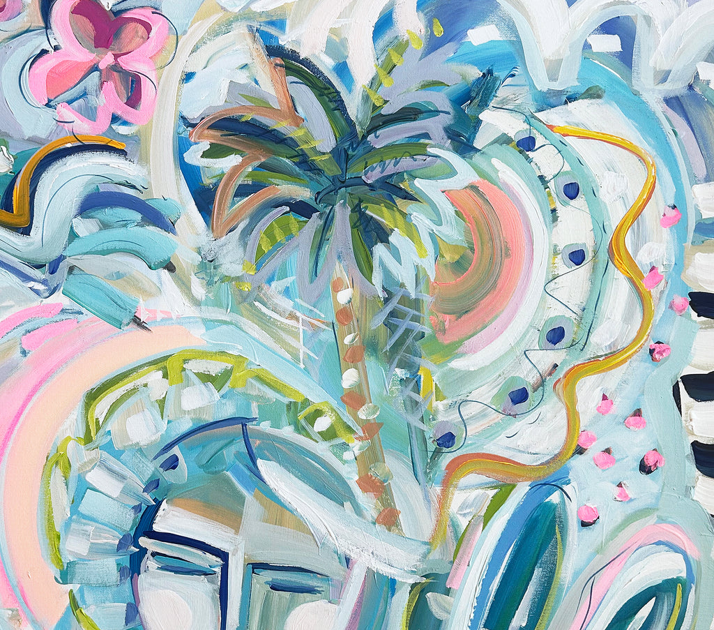 Large Abstract Painting on Canvas, "Abstract Spring" 30" x 40" | Maren ...