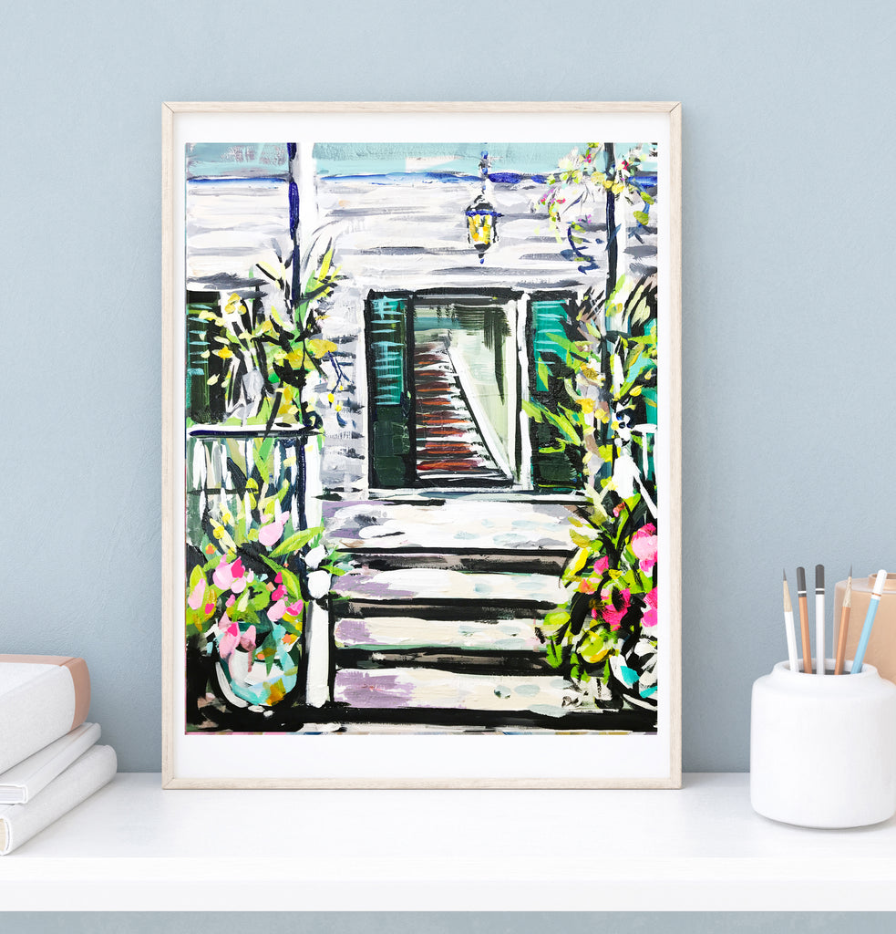 Key West Print on Paper or Canvas, "Key West Front Porch" | Maren ...
