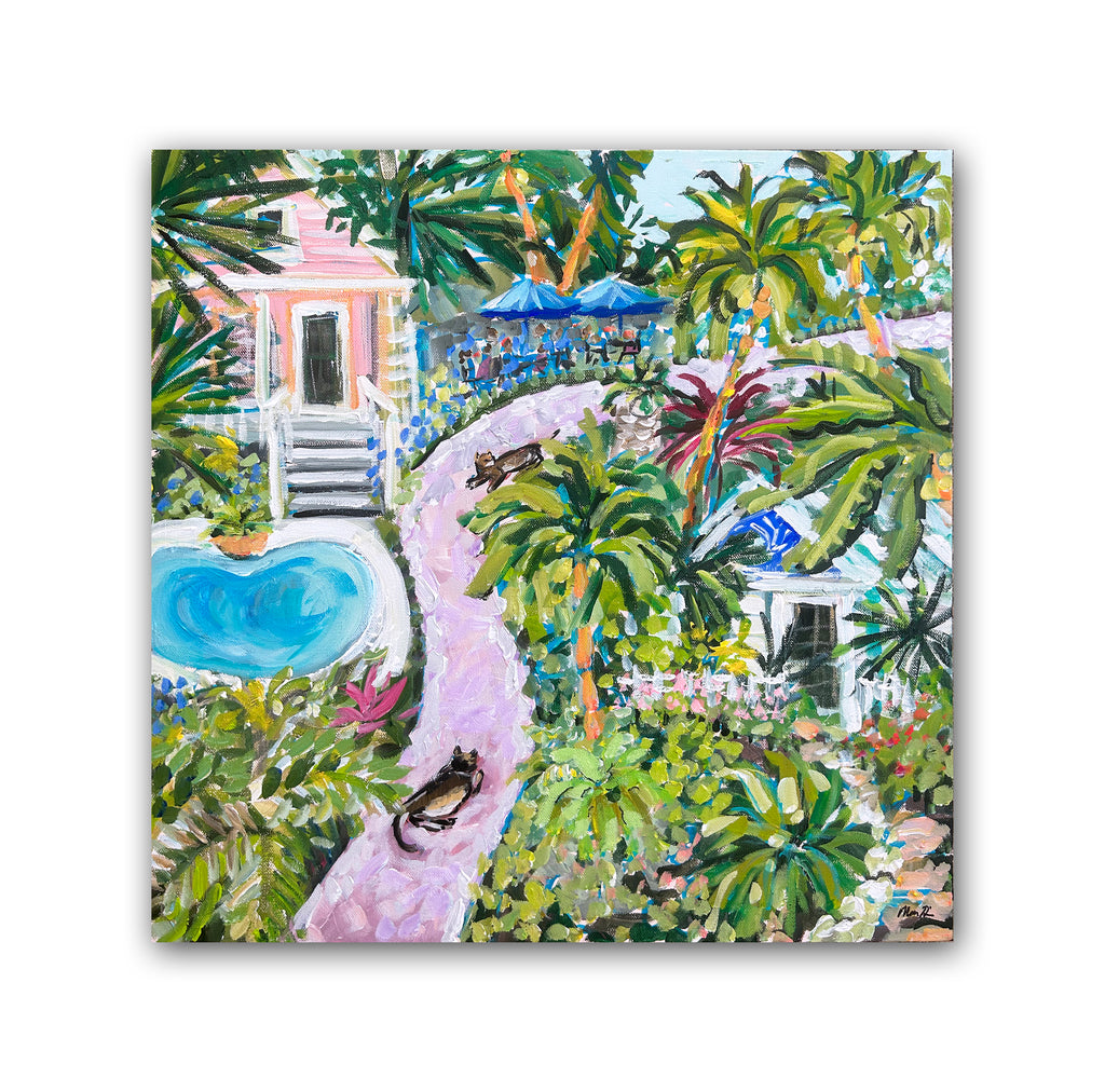 Key West Painting on Canvas "Key West Pathway" 20" x 20" SQUARE | Maren ...