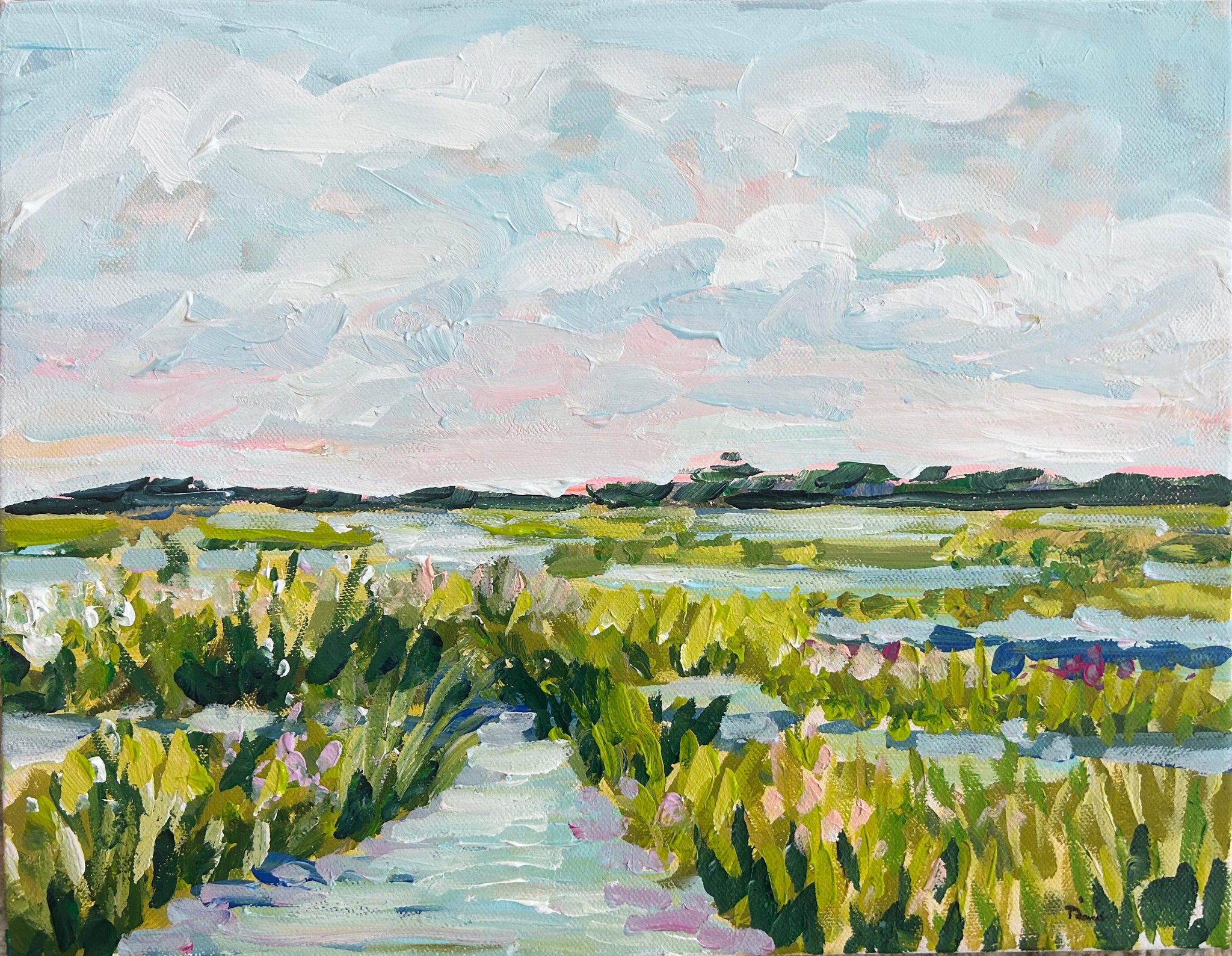 MarshcPainting on Canvas "Marsh in Color" 11x14 | Maren Devine Art, LLC