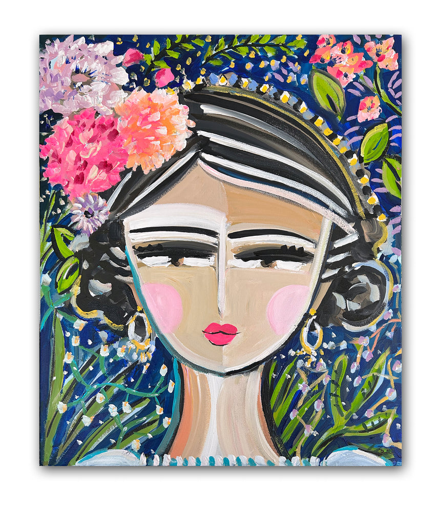 Portrait Painting on Canvas, Warrior Girl "Rosita" 20" x 24" | Maren ...