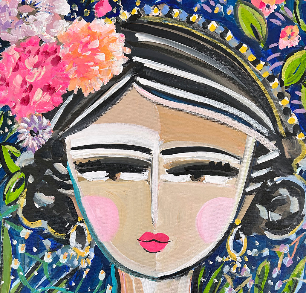 Portrait Painting on Canvas, Warrior Girl "Rosita" 20" x 24" | Maren ...