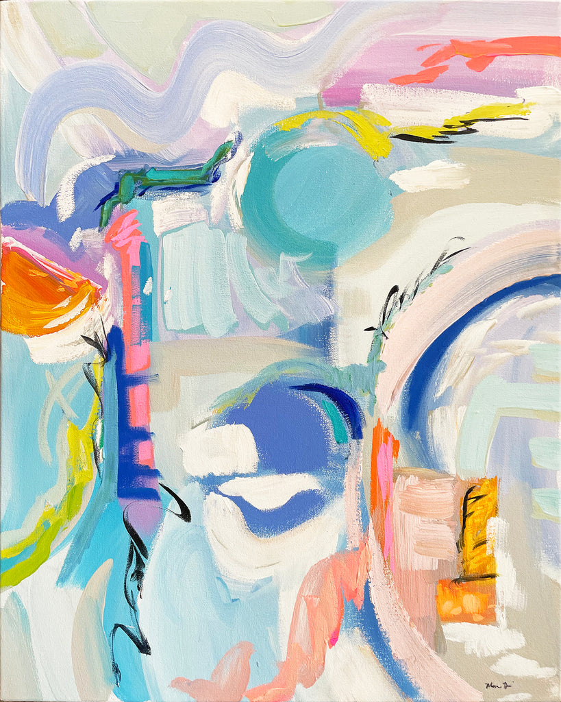 Abstract PRINT on Paper or Canvas, " Blue Study" | Maren Devine Art, LLC