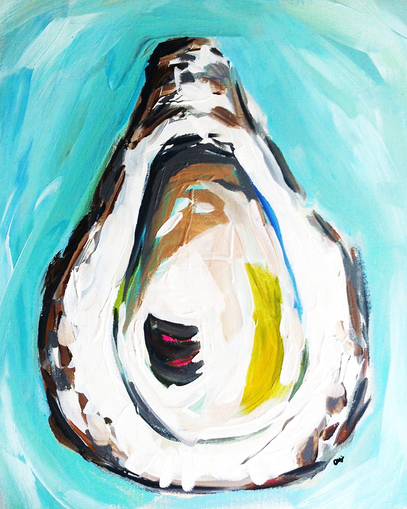 Oyster Print on Paper or Canvas "Oyster with Citron" | Maren Devine Art ...