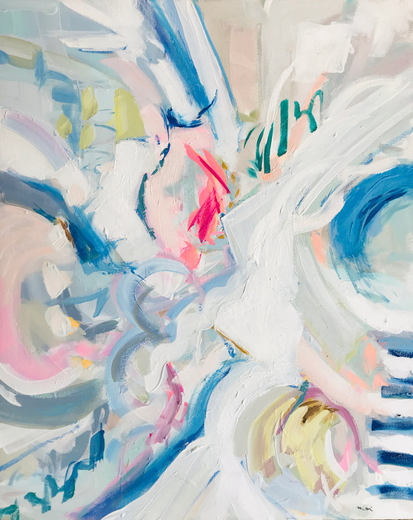 Original Large Abstract Painting on Canvas "Peace" 24 x 30" | Maren ...