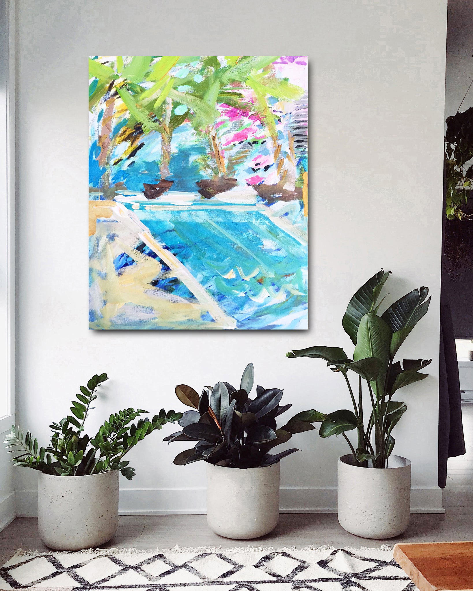 Pool Print on Paper or Canvas, "Abstract Pool" | Maren Devine Art, LLC