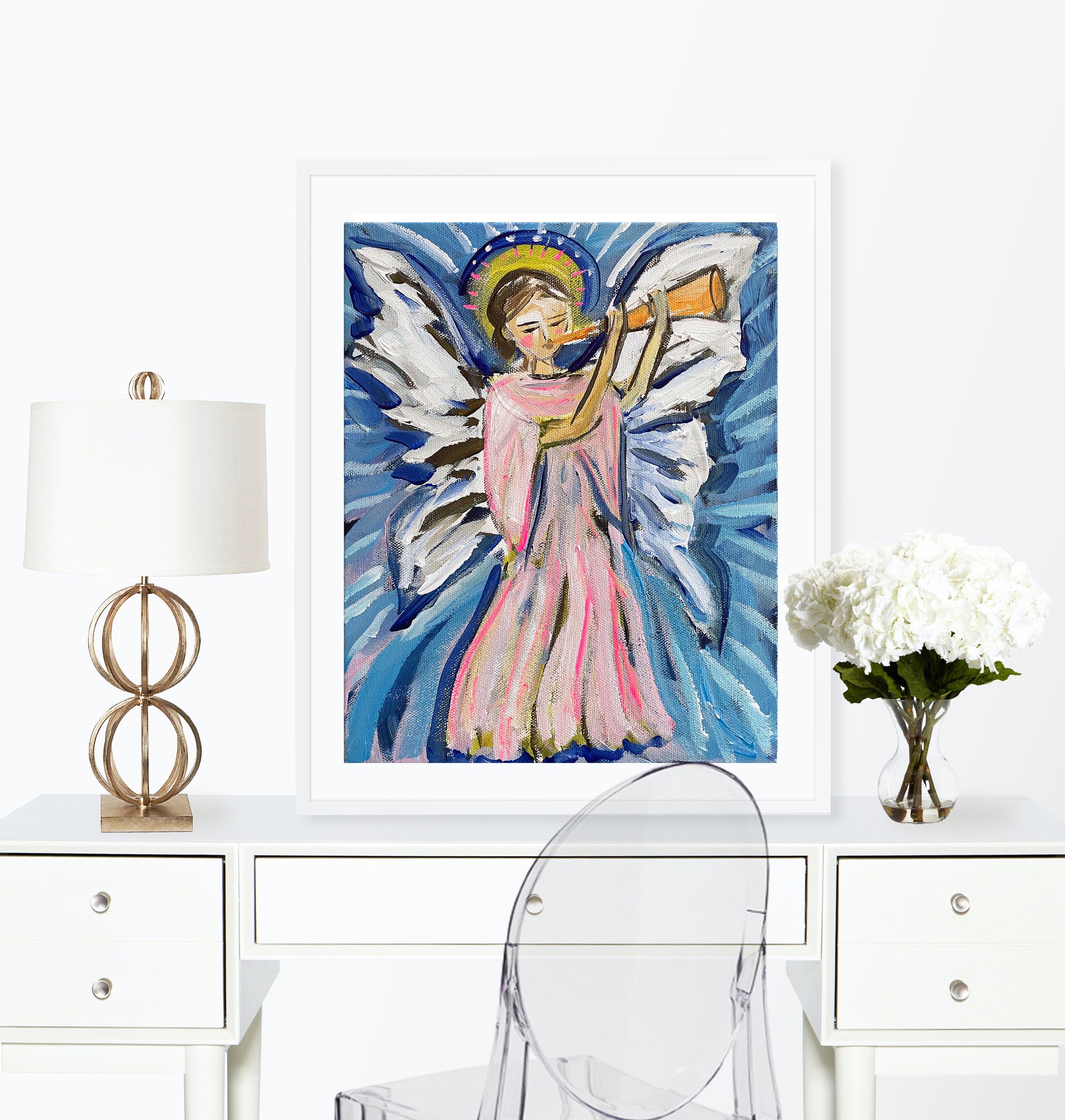 Angel Print on paper or canvas, "Angel 2" | Maren Devine Art, LLC
