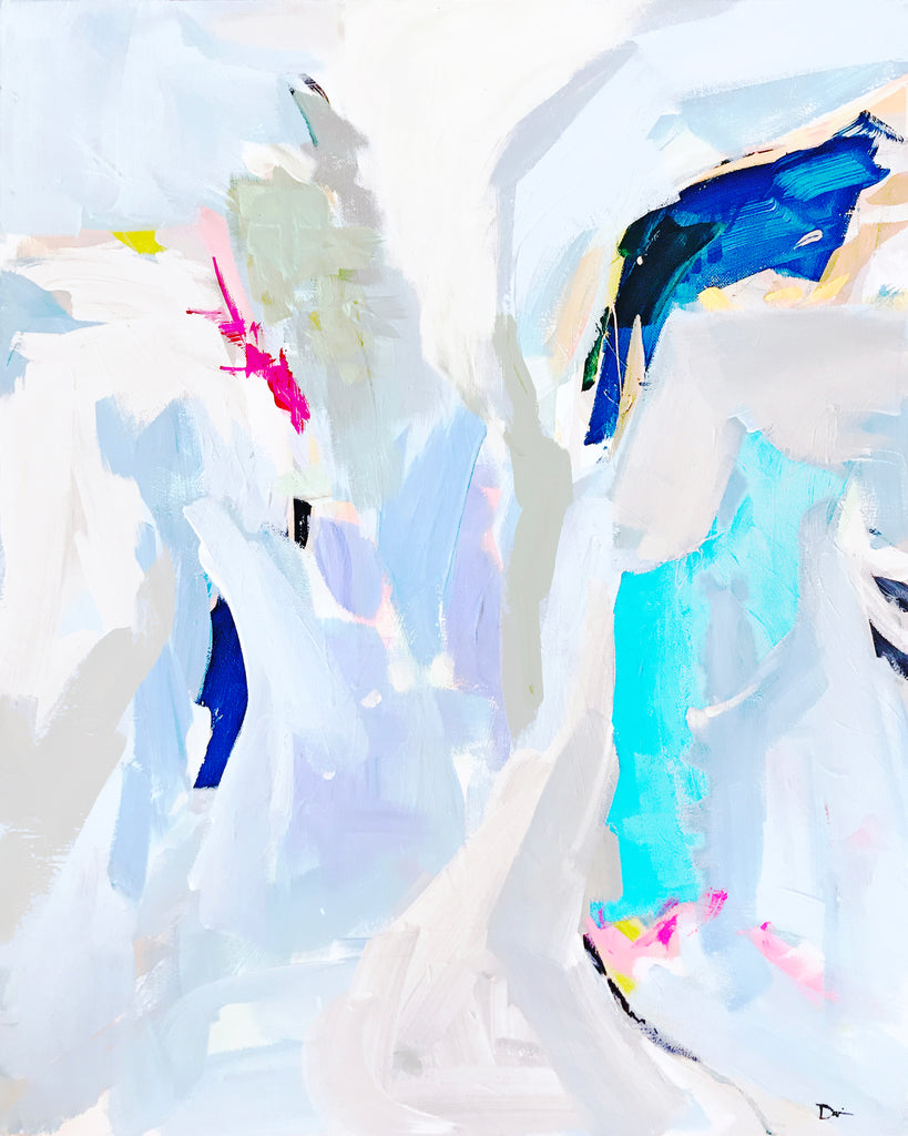 Abstract Print on Paper Or Canvas, Bluesy | Maren Devine Art, LLC