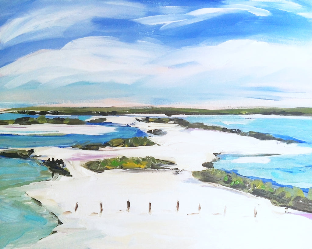 Abstract Marsh Print on Paper or Canvas, "Coastal Marsh" | Maren Devine ...