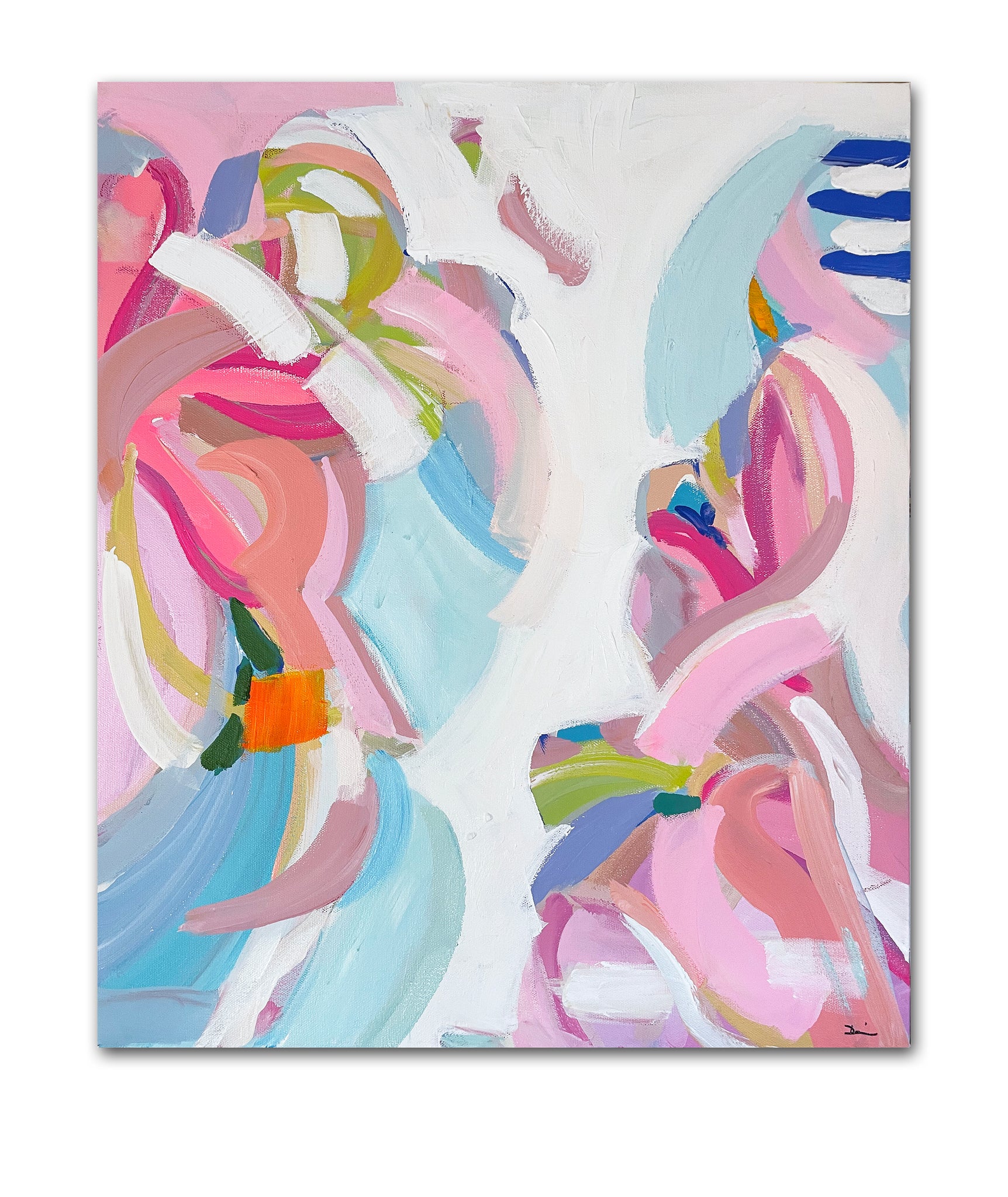 Original Abstract Painting on Canvas "Cool Swim" 20x24 | Maren Devine ...