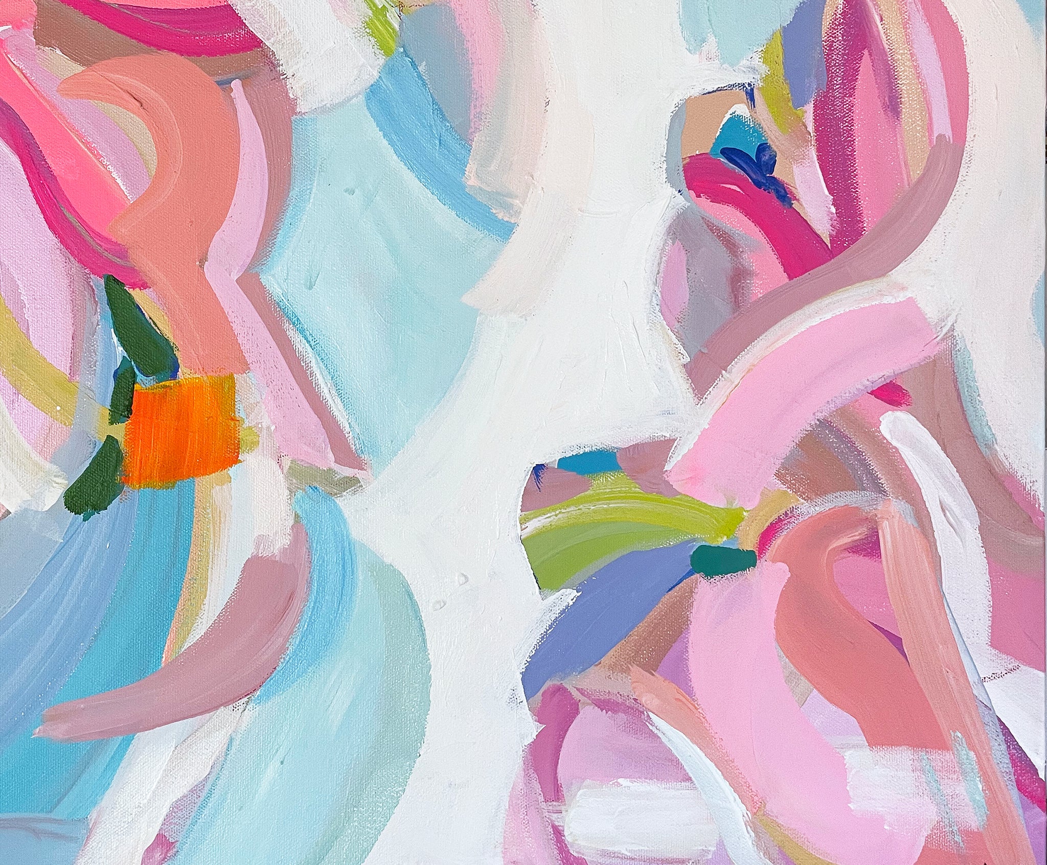 Original Abstract Painting on Canvas "Cool Swim" 20x24 | Maren Devine ...