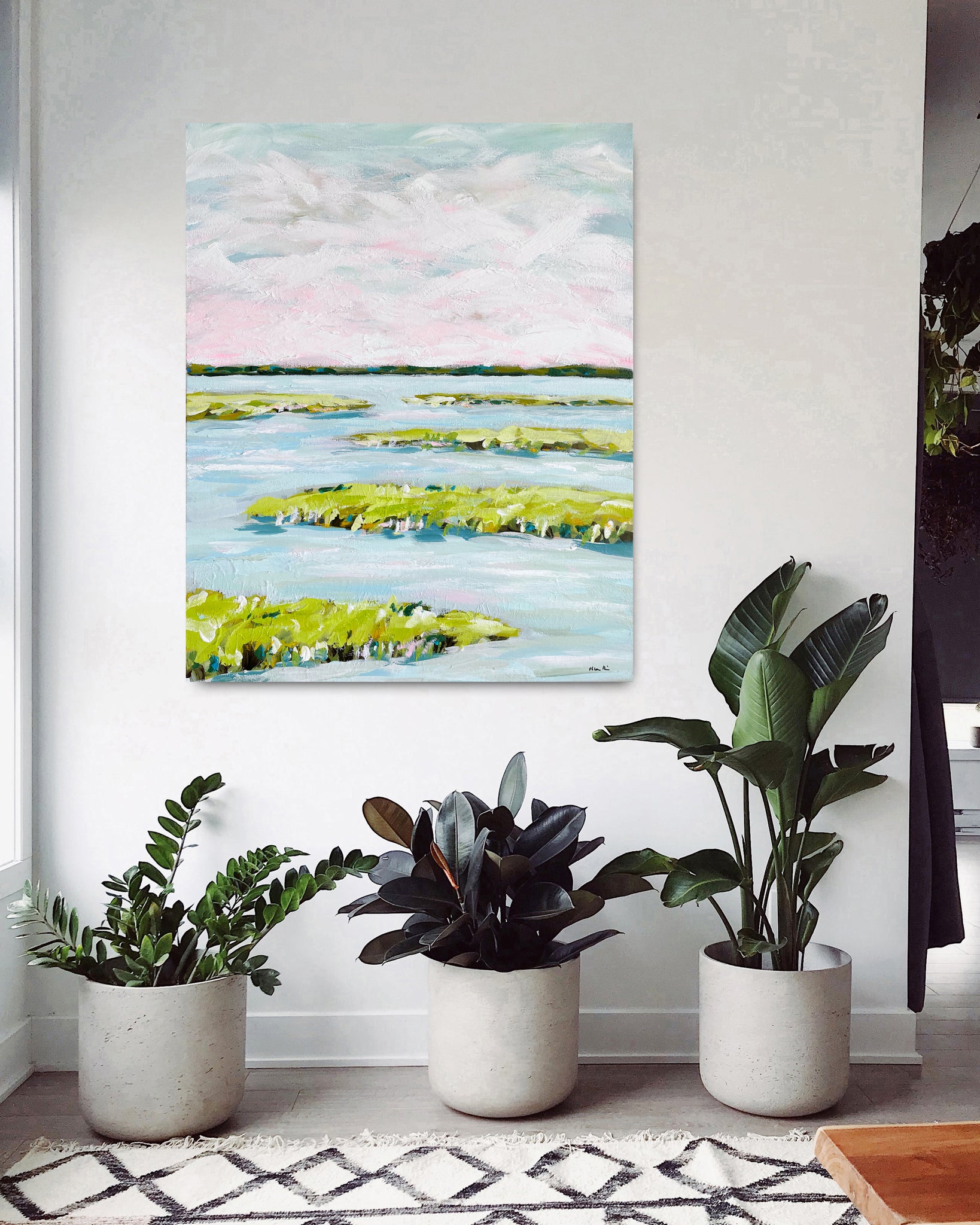 Abstract Marsh Print on Paper or Canvas, "Early Morning Marsh" | Maren ...