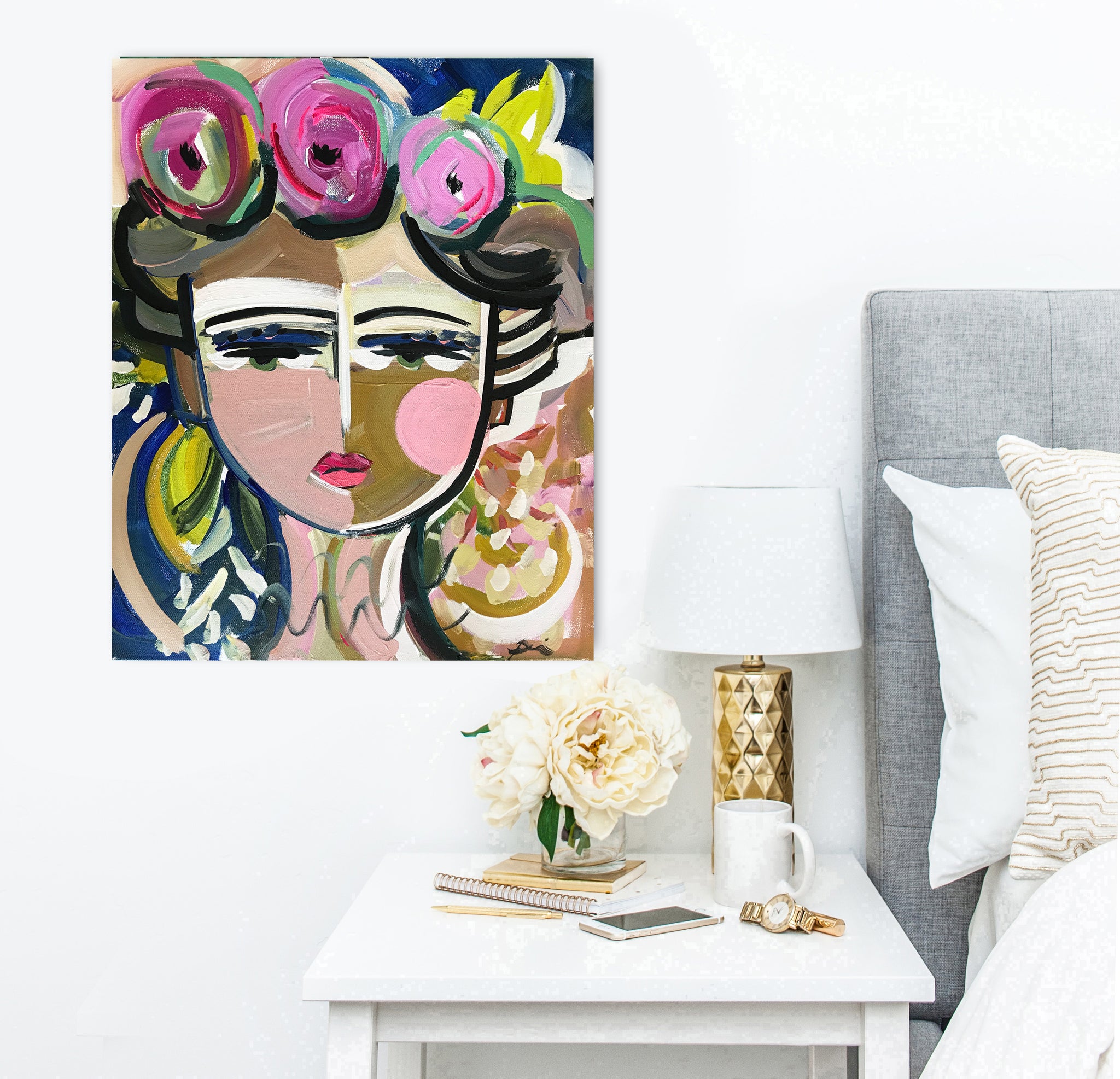 Warrior Girl Portrait on Paper or Canvas "Islander 2" | Maren Devine ...