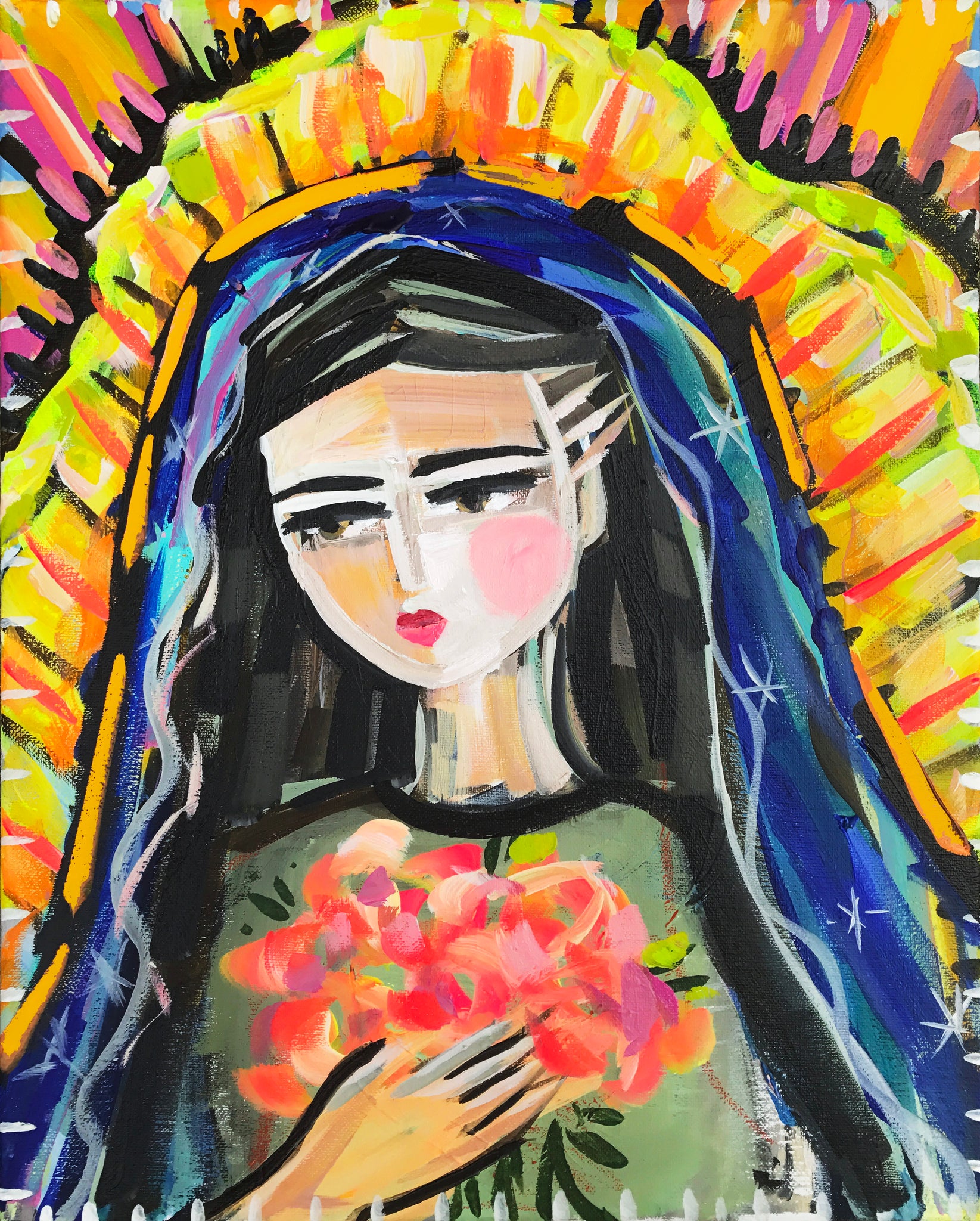 Print on Paper/Canvas "Maria con Amor" | Maren Devine Art, LLC