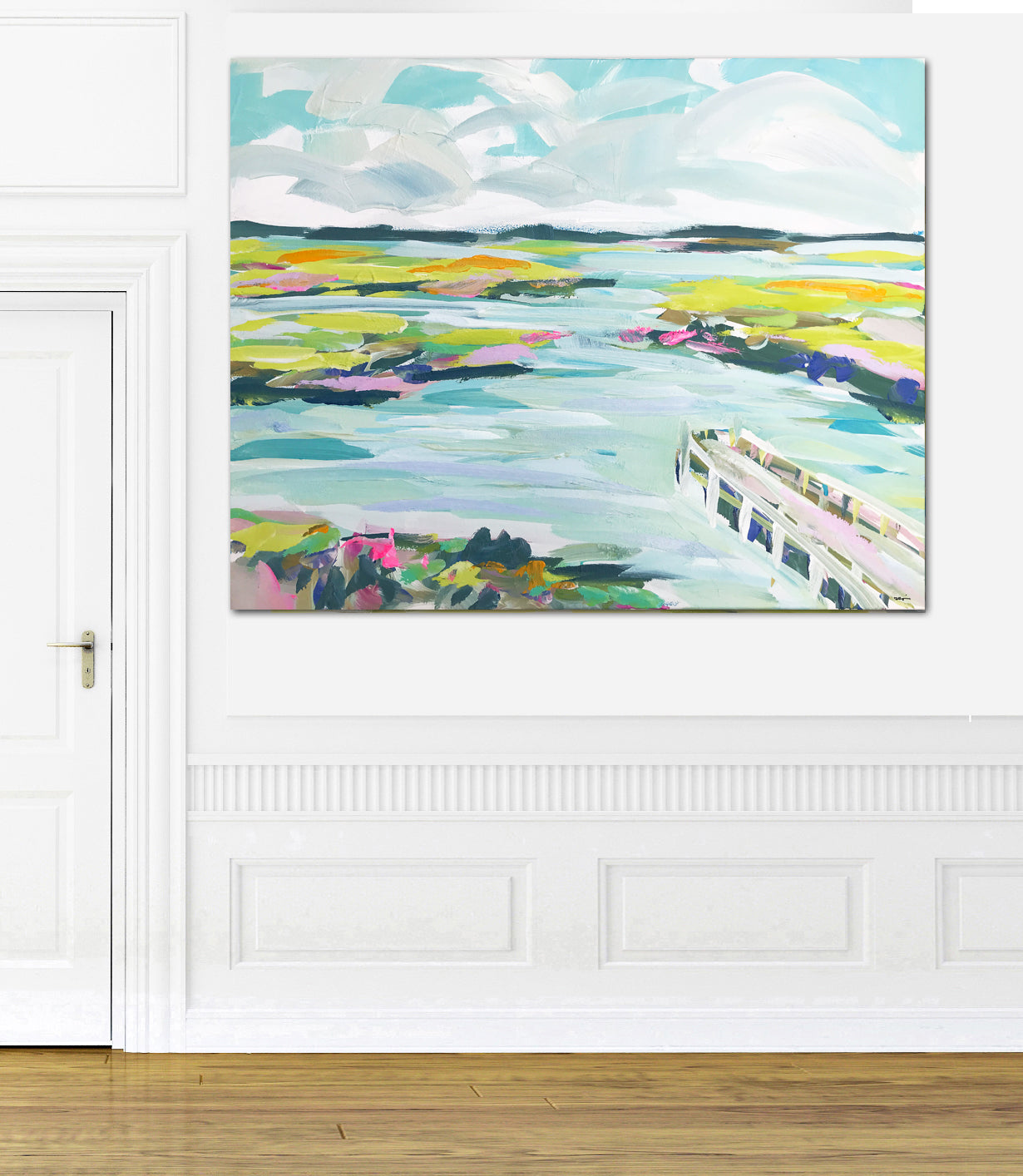 Abstract Marsh Print on Paper or Canvas, "Marsh Brightly" | Maren ...