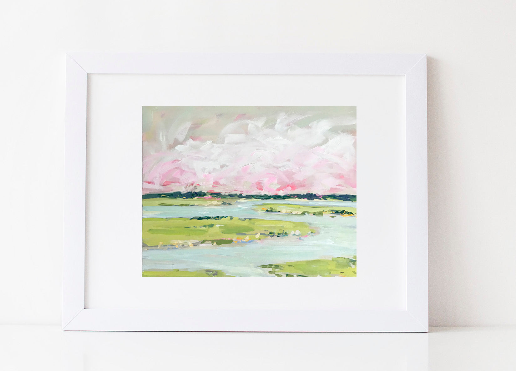 Abstract Marsh Print on Paper or Canvas, "Marsh Light" | Maren Devine ...