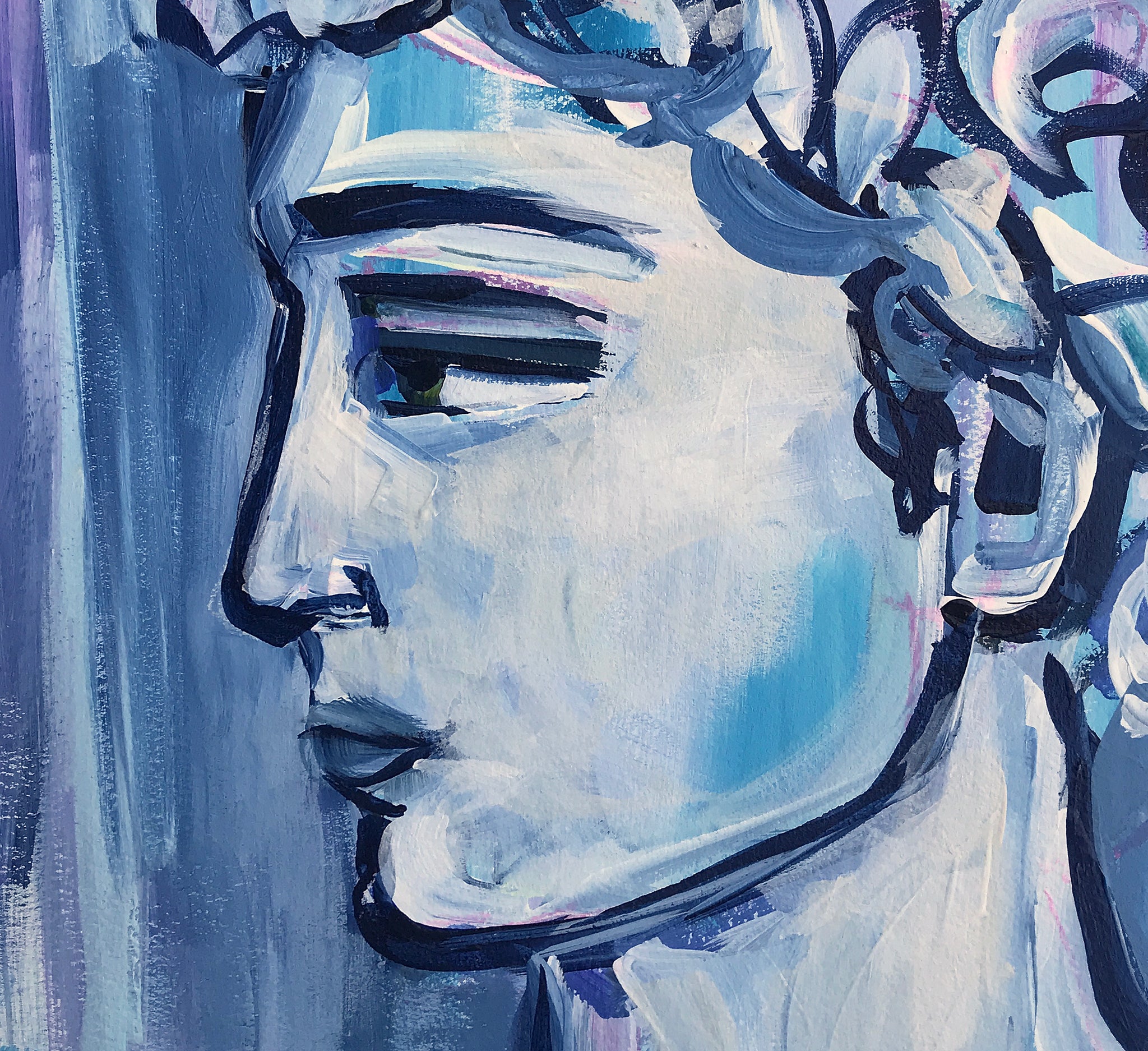 Original Painting on PAPER, 16x20, "Muse" Male Portrait | Maren Devine ...