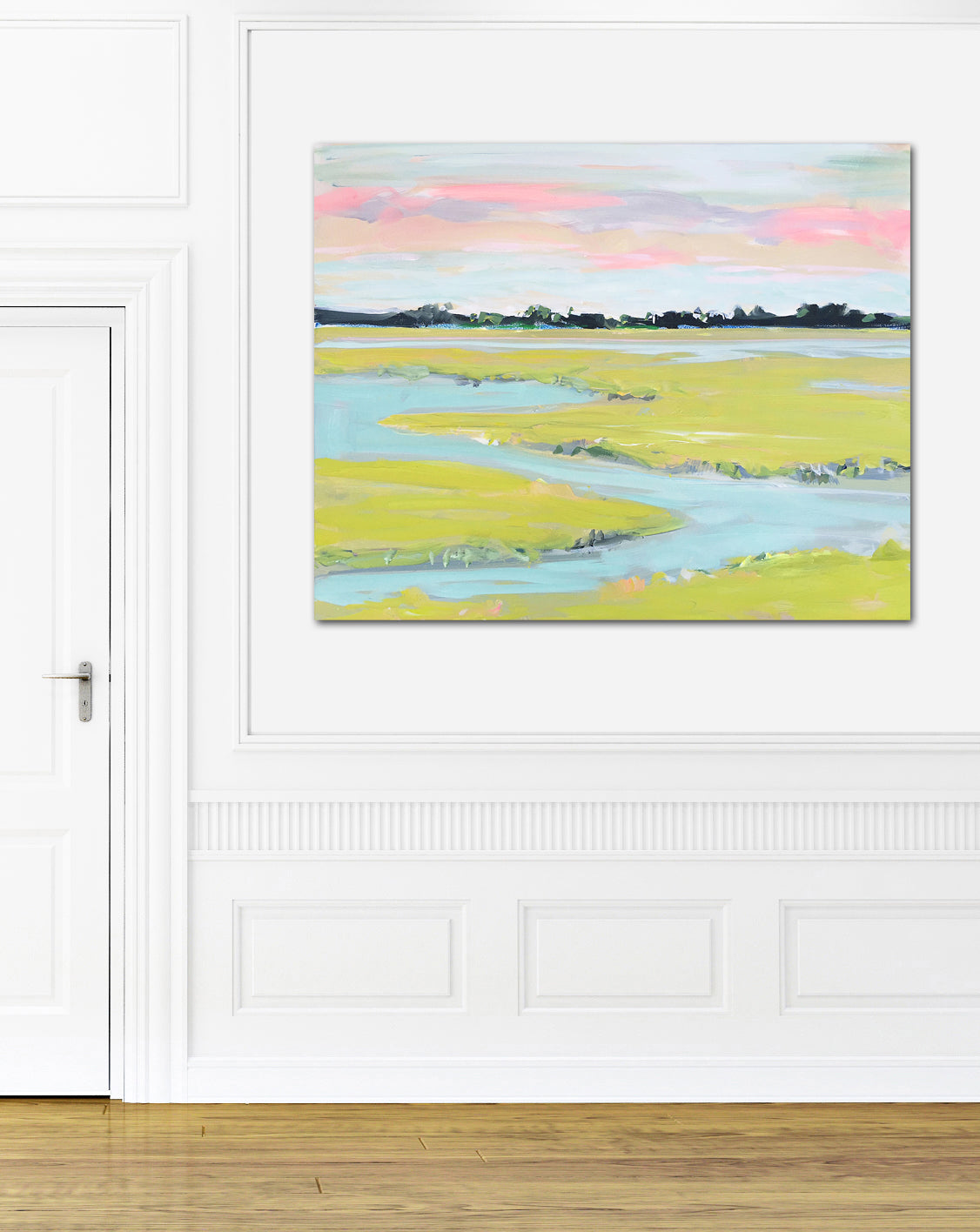 Abstract Marsh Print on Paper or Canvas, "Muted Marsh" | Maren Devine ...