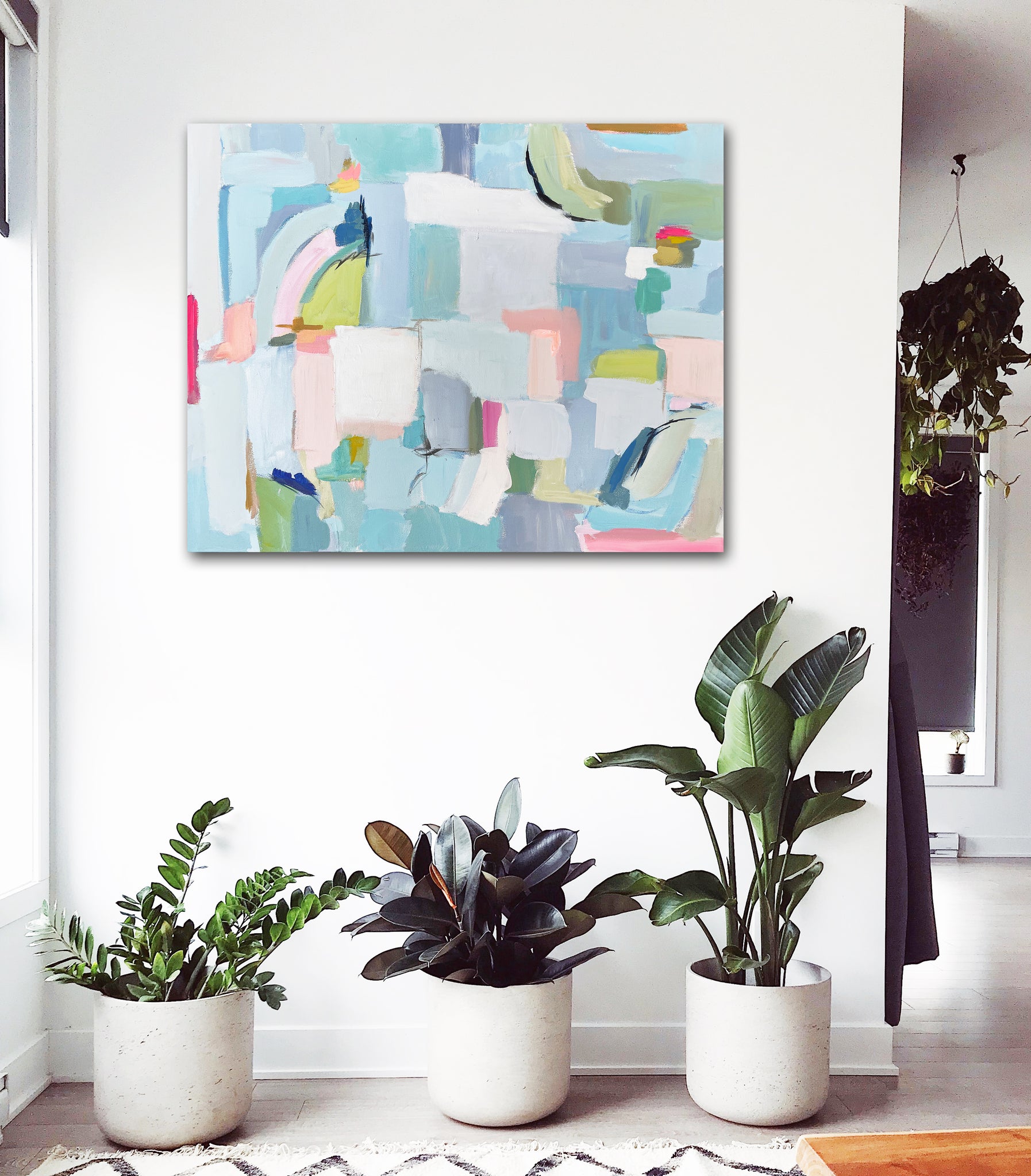 Print on Paper or Canvas, Abstract Art, "Pastel Blue 1" | Maren Devine ...