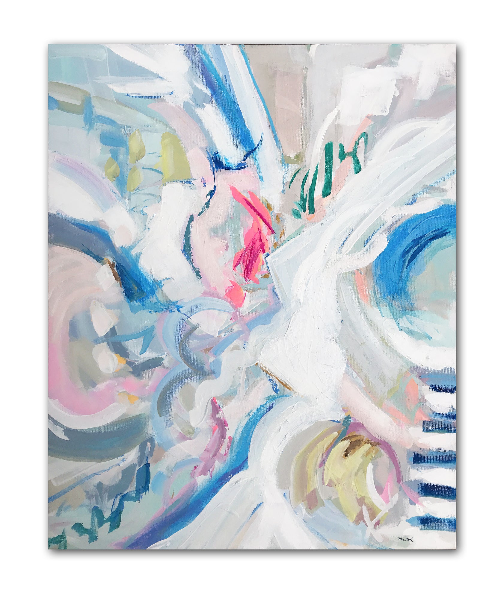 Original Large Abstract Painting on Canvas "Peace" 24 x 30" | Maren ...
