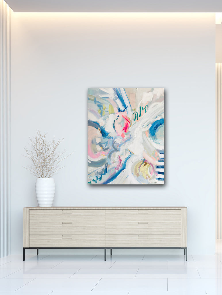 Original Large Abstract Painting on Canvas "Peace" 24 x 30" | Maren ...