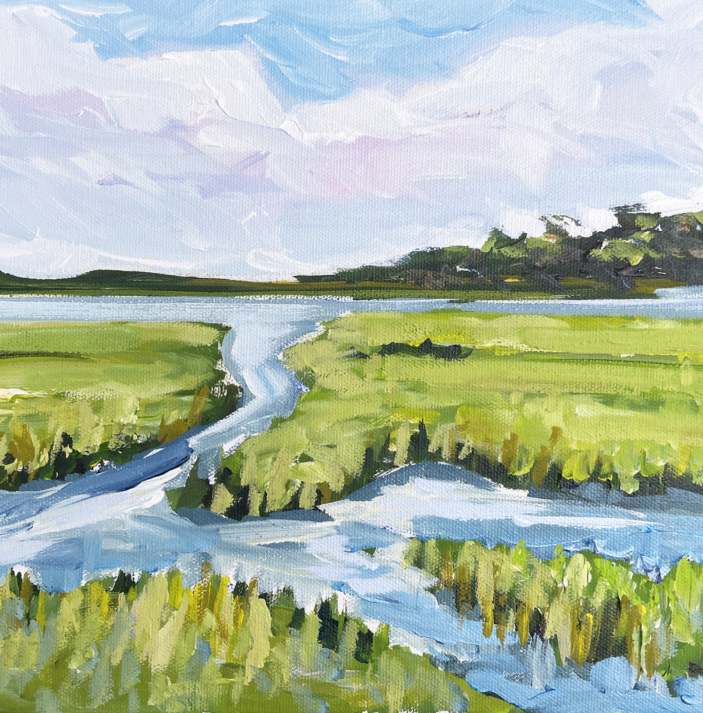 Original Marsh Painting on Canvas "Peaceful Marsh" 11x14 | Maren Devine ...