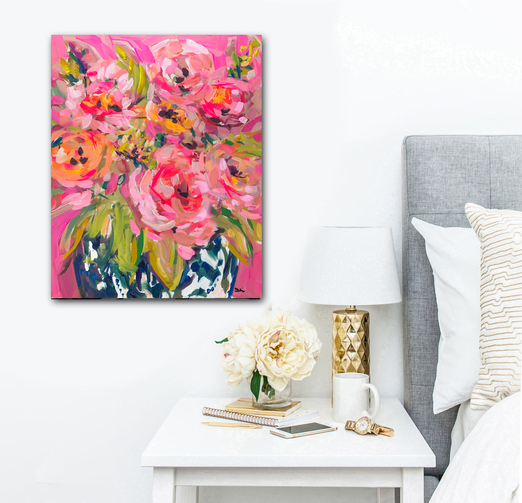 Print of Roses Abstract on Paper or Canvas, "Rosa Flowers" | Maren ...