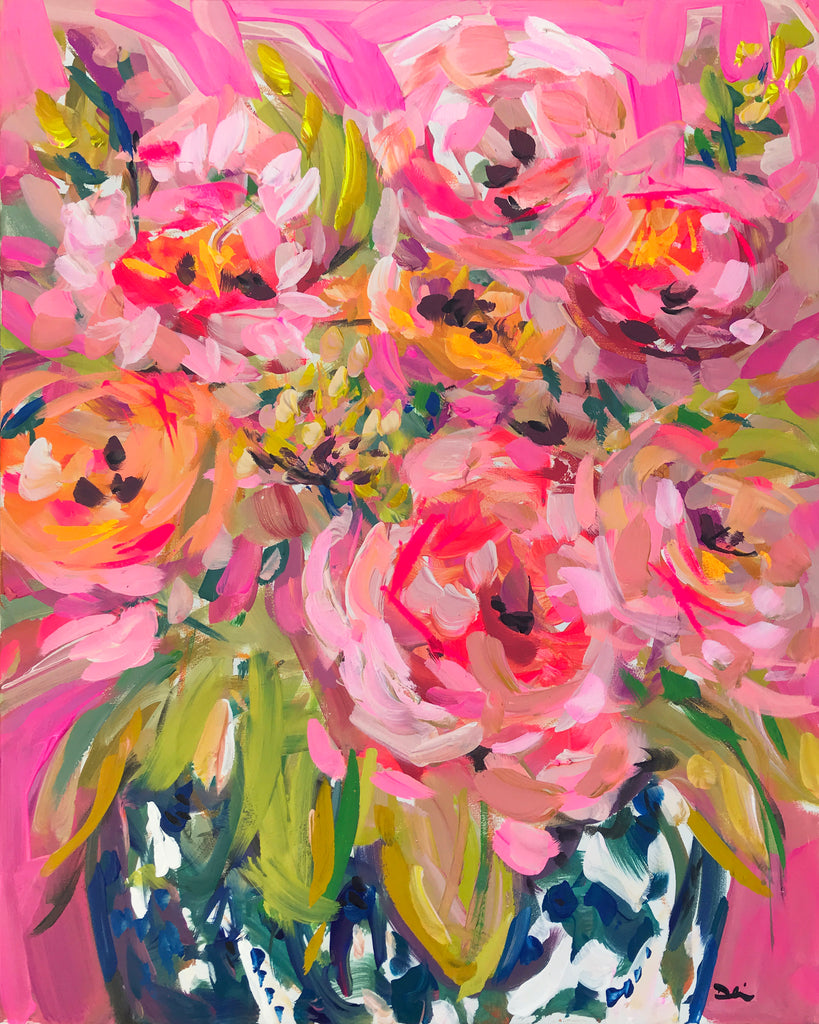 Print of Roses Abstract on Paper or Canvas, "Rosa Flowers" | Maren ...