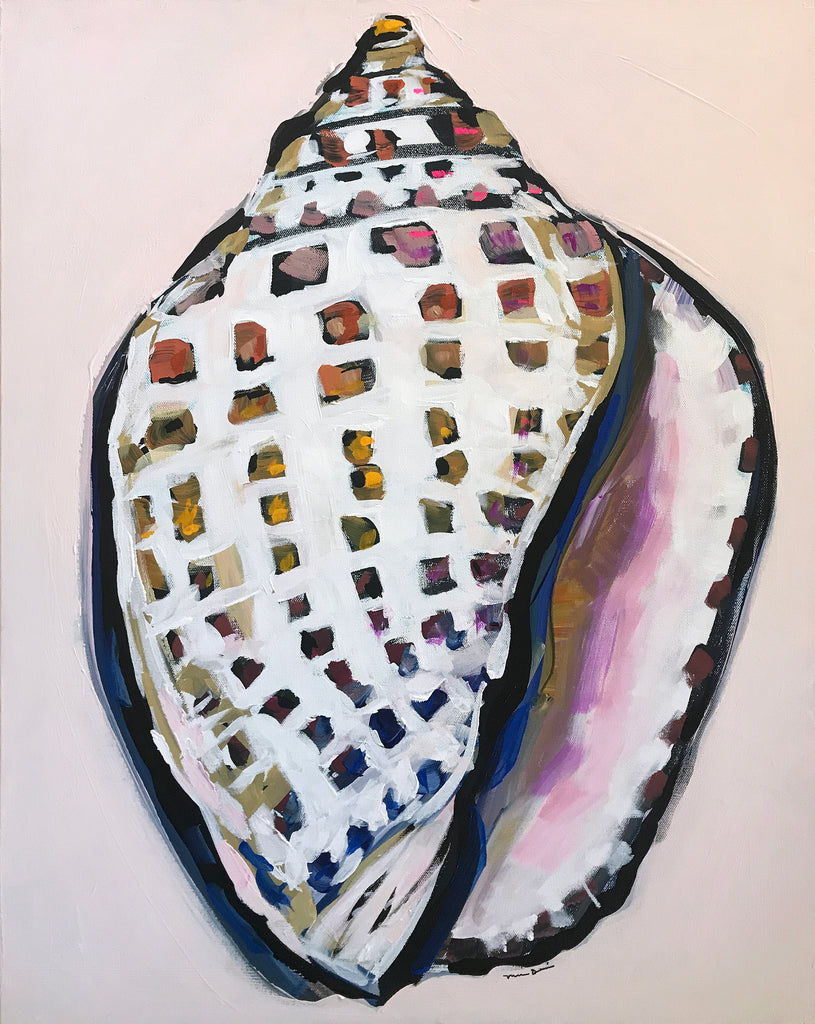 Shell Painting, Original on Canvas, "Shell 2" 24x30" | Maren Devine Art ...