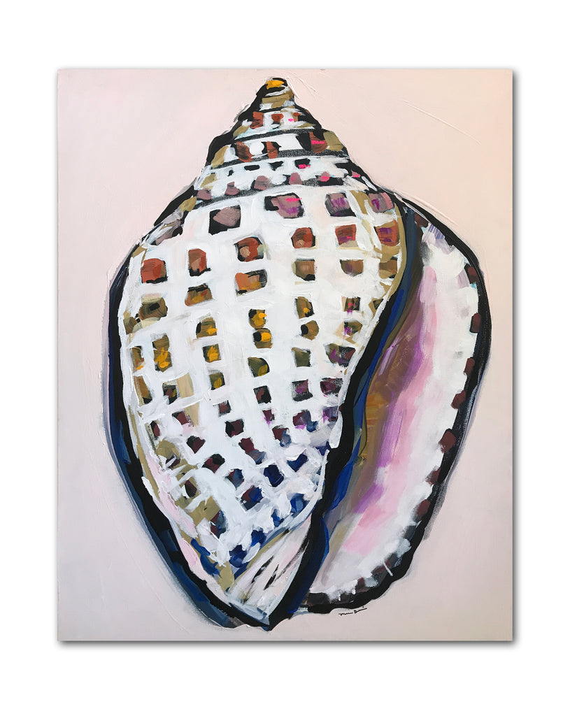 Shell Painting, Original on Canvas, "Shell 2" 24x30" | Maren Devine Art ...