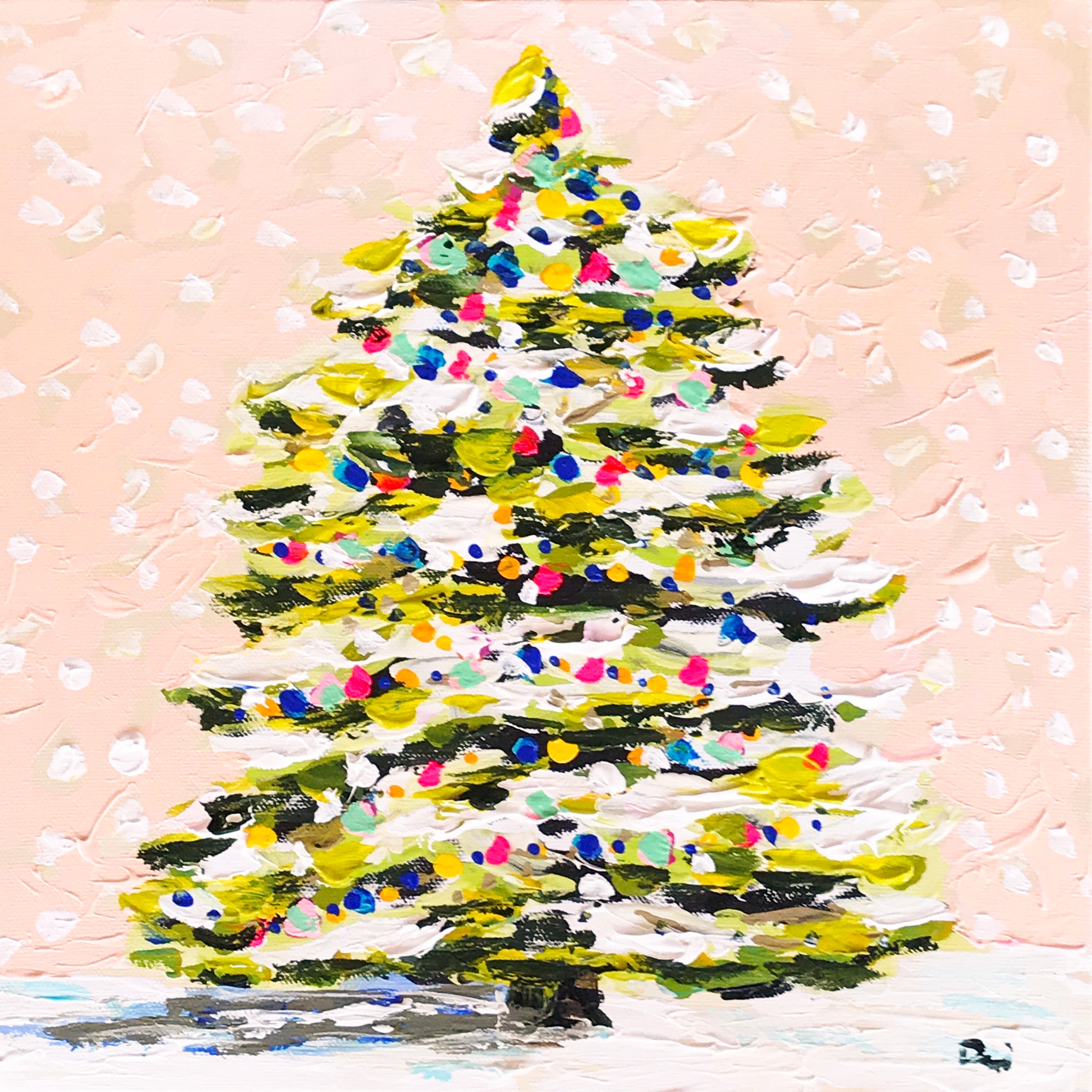 Christmas Print on Paper or Canvas "Snow Day" | Maren Devine Art, LLC