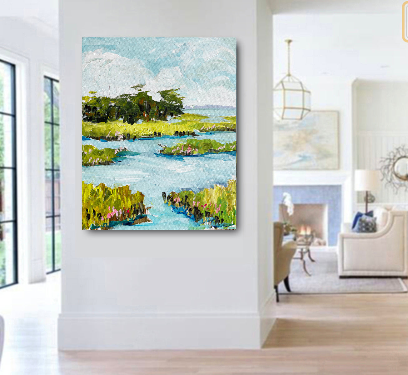 Abstract Marsh Print on Paper or Canvas, "Summer Marsh" | Maren Devine ...