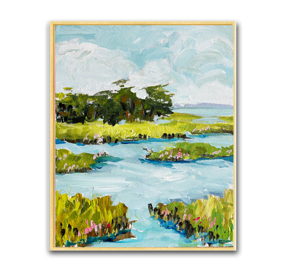 Abstract Marsh Print on Paper or Canvas, "Summer Marsh" | Maren Devine ...
