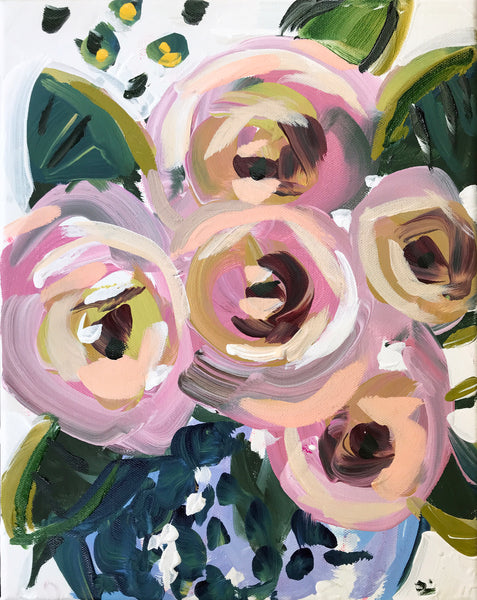 Print of Roses Abstract on Paper or Canvas, "Vincent's Rose" | Maren ...