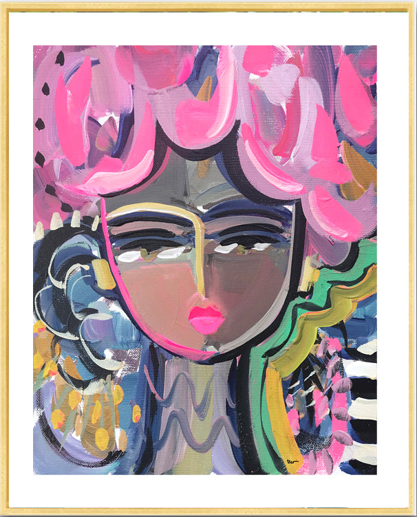 Warrior Girl Portrait on Paper or Canvas, "Evette" | Maren Devine Art, LLC