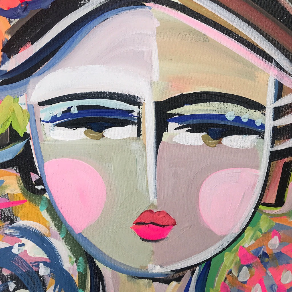 Warrior Girl Portrait PRINT on Paper or Canvas "Luz" by Maren Devine ...