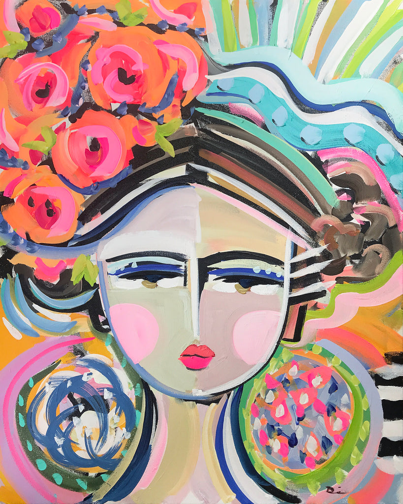 Warrior Girl Portrait PRINT on Paper or Canvas "Luz" by Maren Devine ...