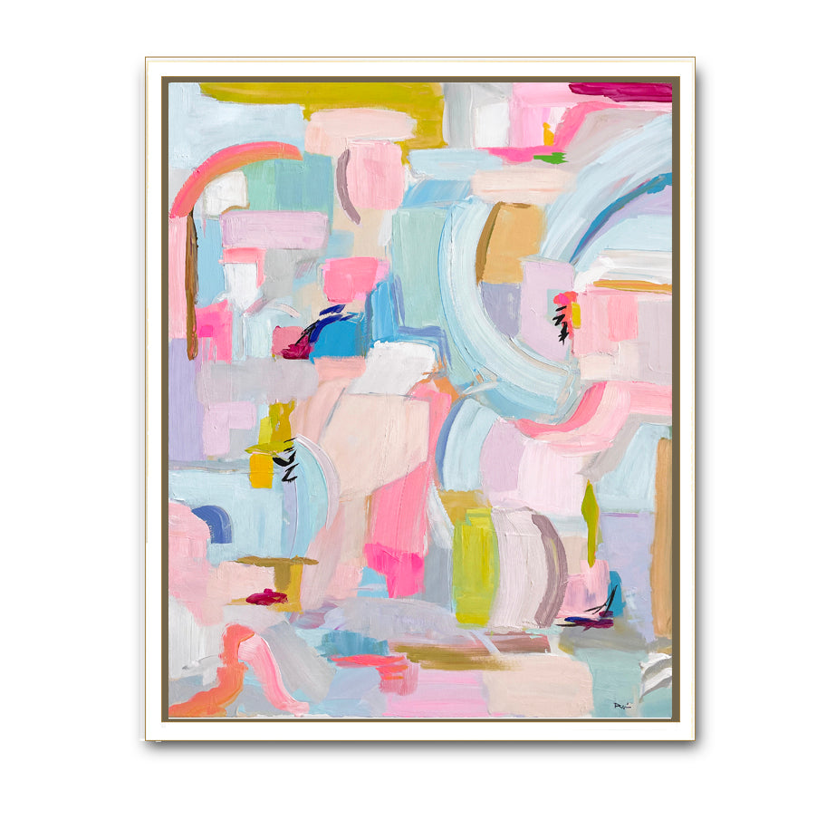 Large Original Abstract Painting on Canvas, "Pink Daze" 24x30 | Maren ...